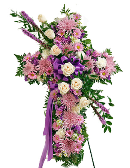 cruz funebre con flores premium para difuntos Lima Perú